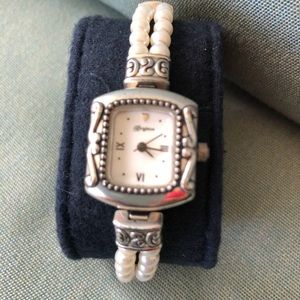Brighton Accessories | Champagne Watch Black Leather Band | Poshmark